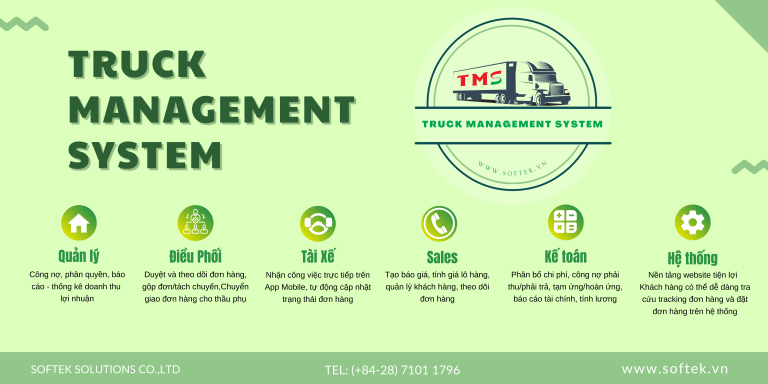Phần mềm quản lý vận tải TMS ||SOFTEK SOLUTIONS