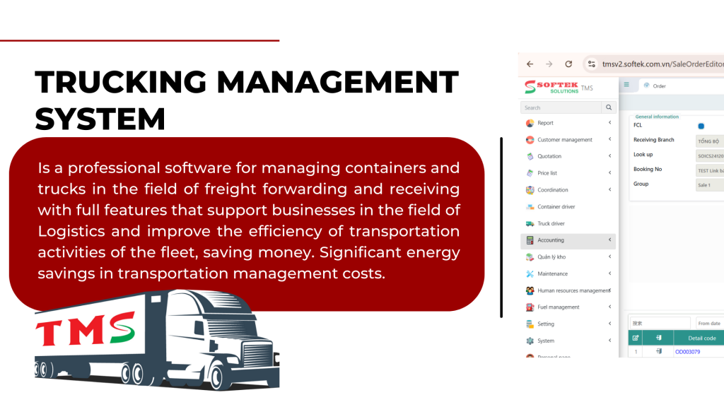 TRUCKING MANAGEMENT SYSTEM - TMS | Phần mềm Logistics & Forwarder ...